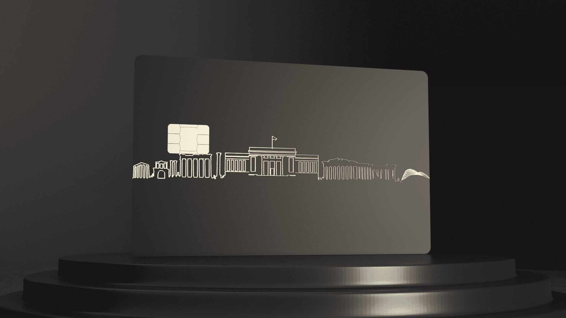 Metal Bank Card - Athens Cityscape - Custom Metal Bank & Bespoke Metal ...