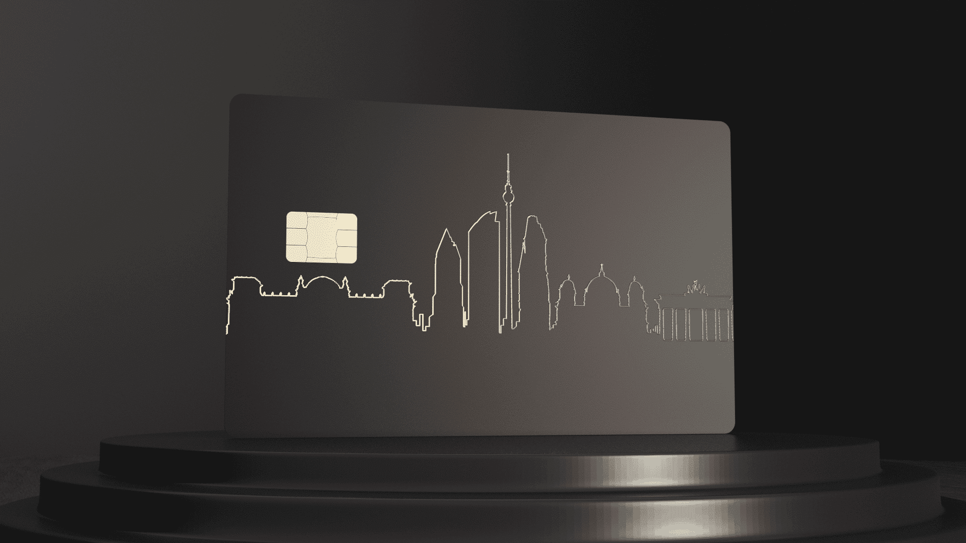 Metal Bank Card - Berlin Cityscape - Custom Metal Bank & Bespoke Metal ...